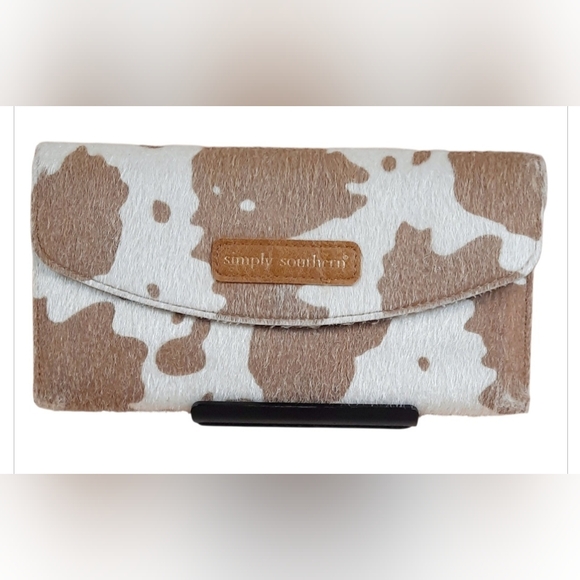 Simply Southern | Bags | Simply Southern Cow Print Wallet | Poshmark
